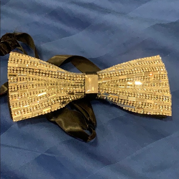 Accessories | Rhinestone Sparkly Bow Tie | Poshmark